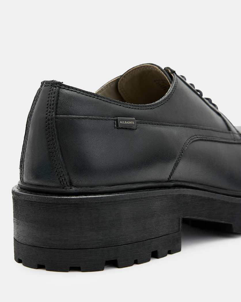 Hank Leather Derby Shoes Black | ALLSAINTS